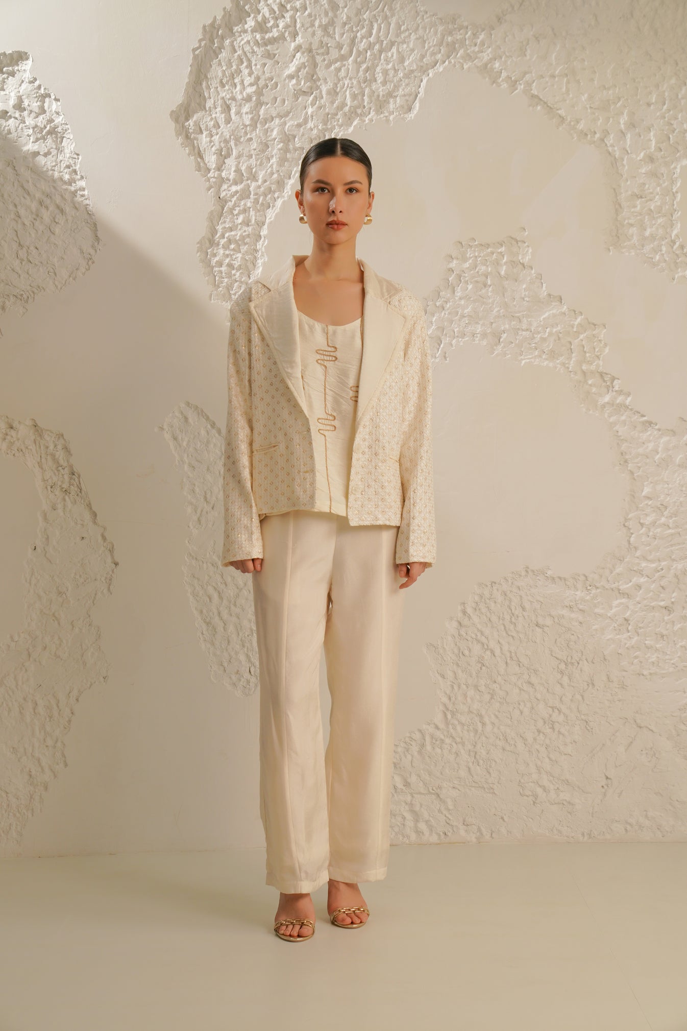 Buy Embroidered Structured Blazer | Party Formals | Mugasa – MUGASA