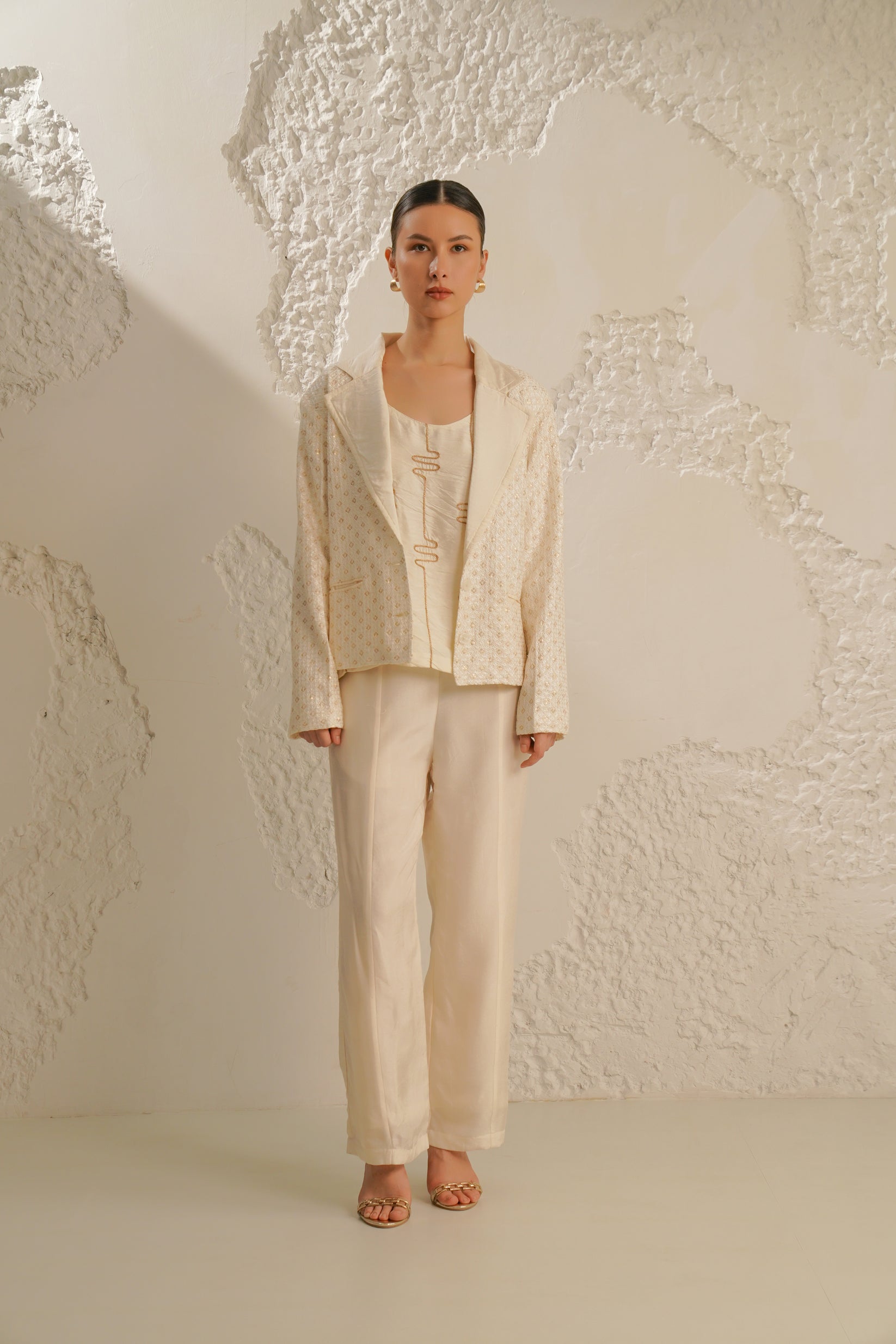 Buy Embroidered Structured Blazer | Party Formals | Mugasa – MUGASA